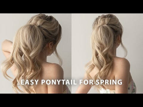 How To: Voluminous Easy Ponytail Hair Tutorial 👰‍♀️ Perfect Prom, Bridal, Wedding Hairstyle