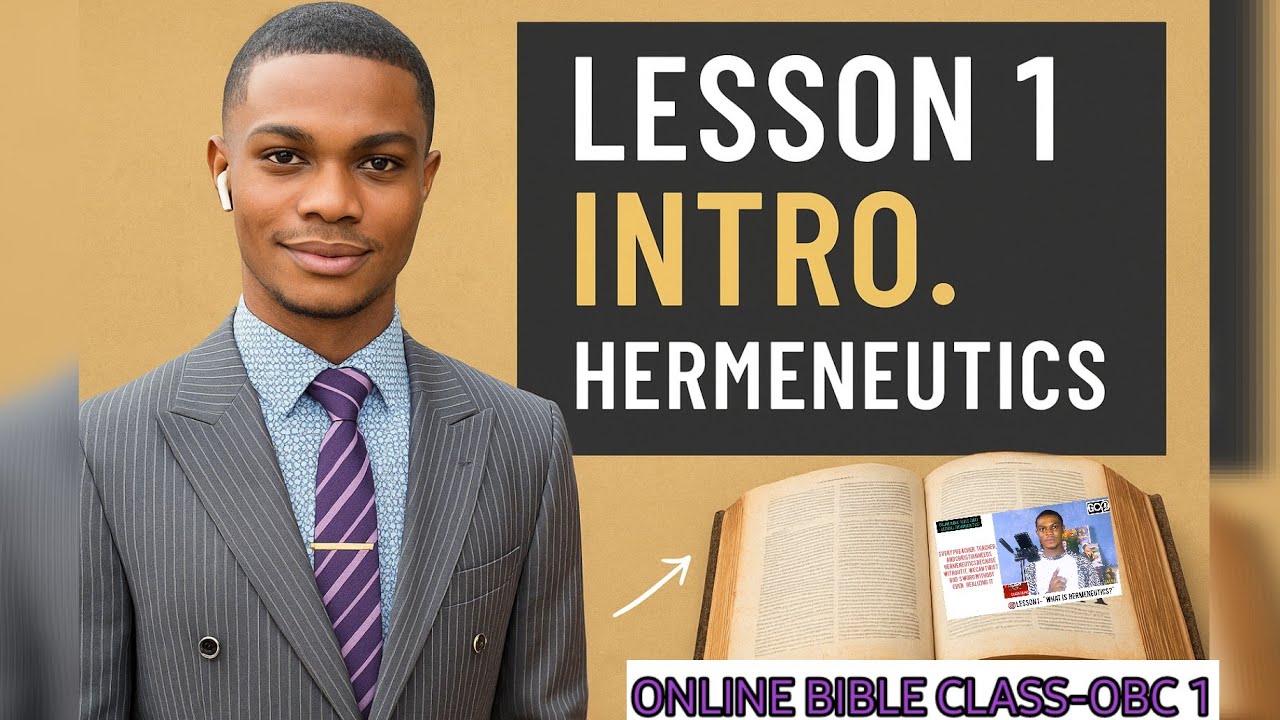 HERMENEUTICS COURSE (Intro.) (Online Bible Class-OBC)Lesson-1|HOW TO ...