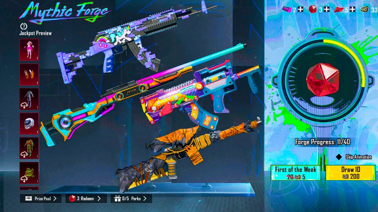 Next Mythic Forge Upgraded Gun's Skins AR & Sniper & Pan 🍳 Must Watch ...