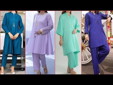 One Colour Dress Design Ideas | Simple Dress Designing | Easy and Low ...