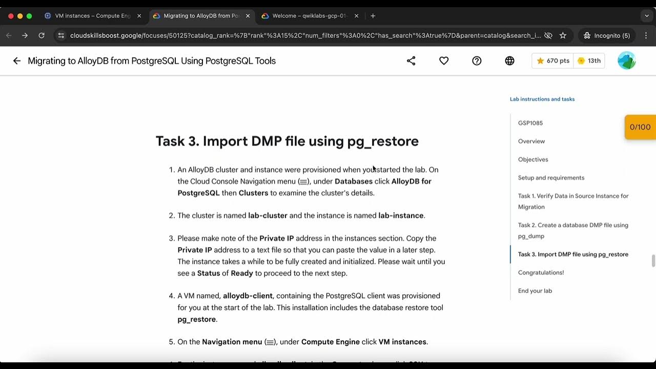 Migrating to AlloyDB from PostgreSQL Using PostgreSQL Tools | GSP1085 - YouTube