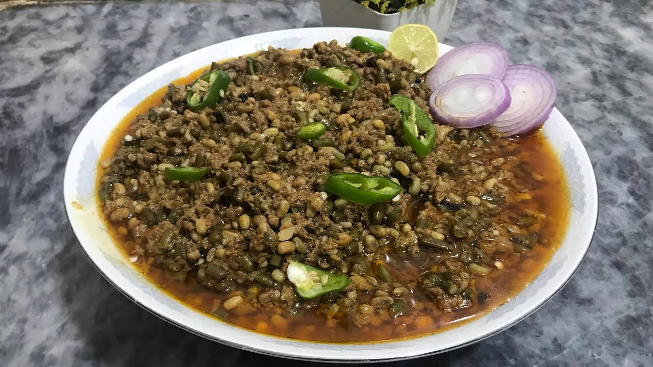 Beef Mince Phalian Recipe || Mince Beans Recipe by ...