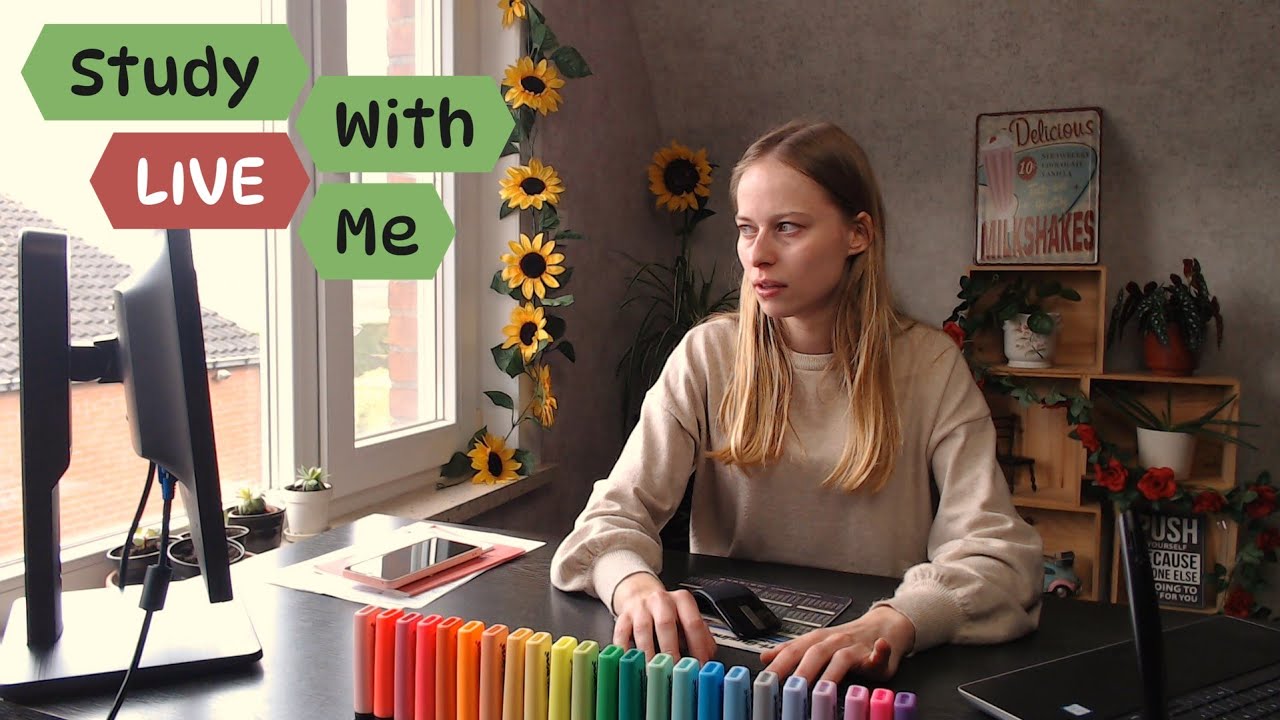 Study with me live 6 HOURS 💪 Let's study! ️💬 Study motivation | 50/10 ...