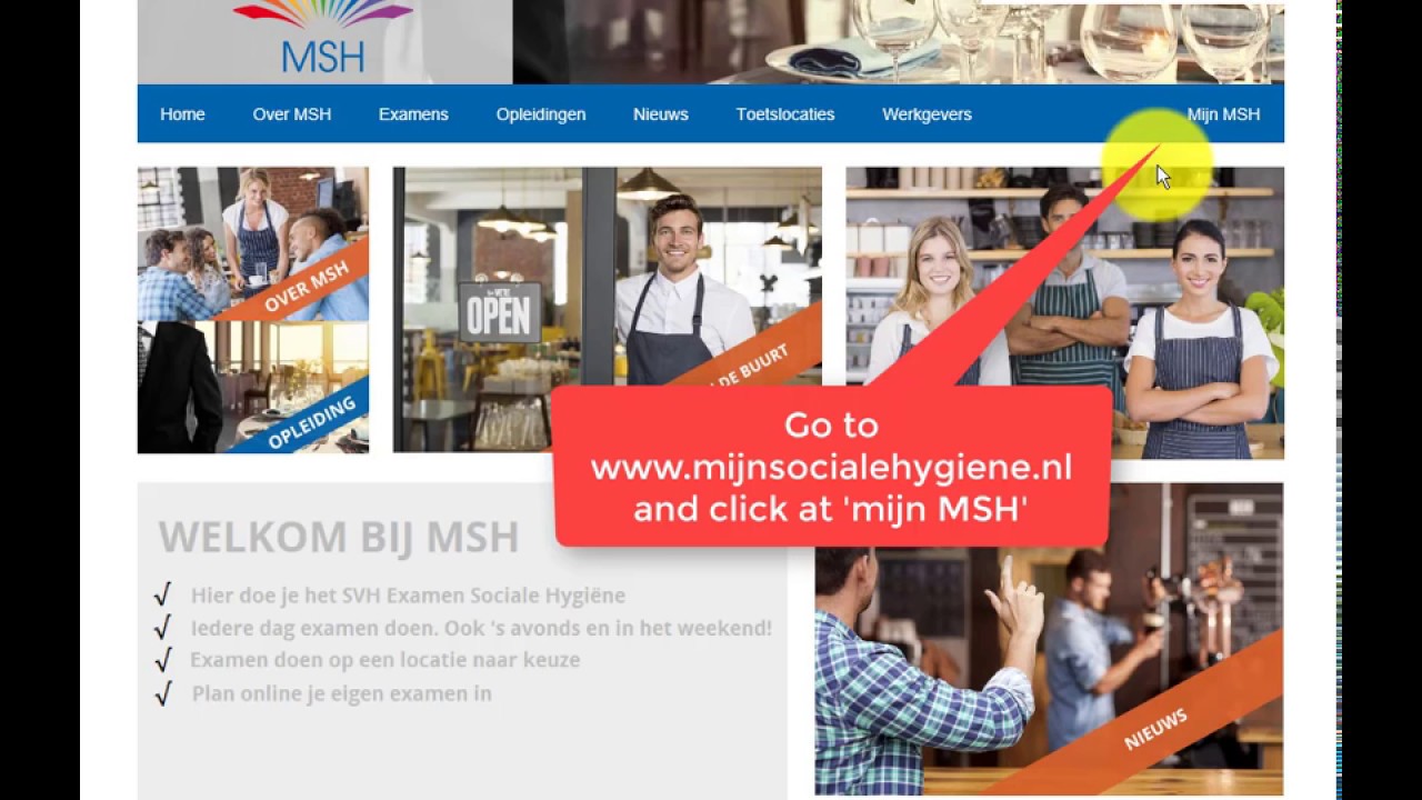 Bij Mijn Sociale Hygiene een SVH examen boeken - YouTube