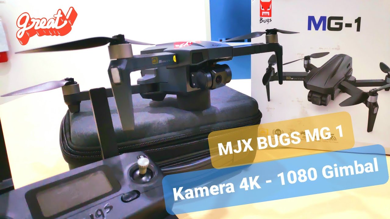 DRONE MJX MG 1 - DRONE BUGS MG 1 Kamera 4K-1080 Gimbal Terbaik - YouTube