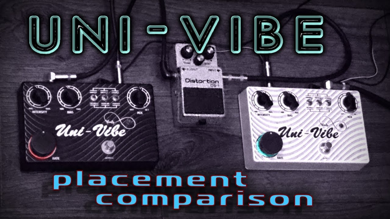 Uni-Vibe placement comparison (before or after overdrive) - YouTube