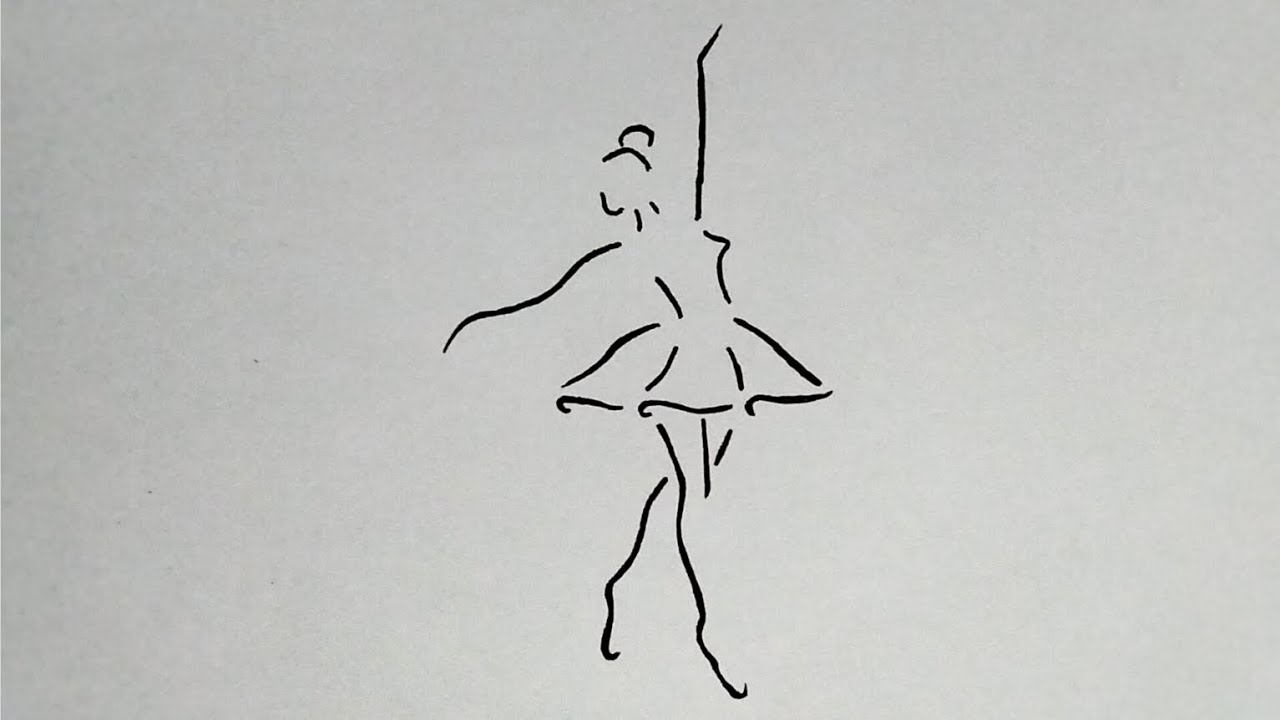 Dancing girl drawing || How to Draw a dancing girl || Easy drawing ...