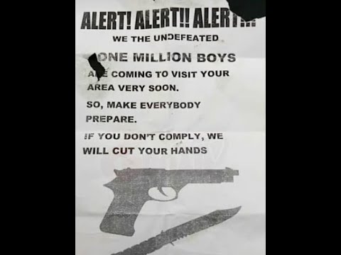 We r coming To Visit You: Armed Robbery Gang 'One Million Boys' Sends Letter To Lagos Neighbourhoods