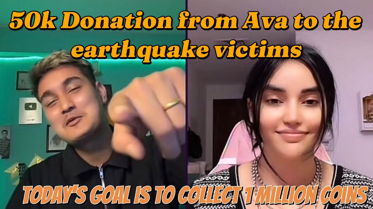 50k Donation from Ava to the earthquake victims | Ava And Cool boy new ...