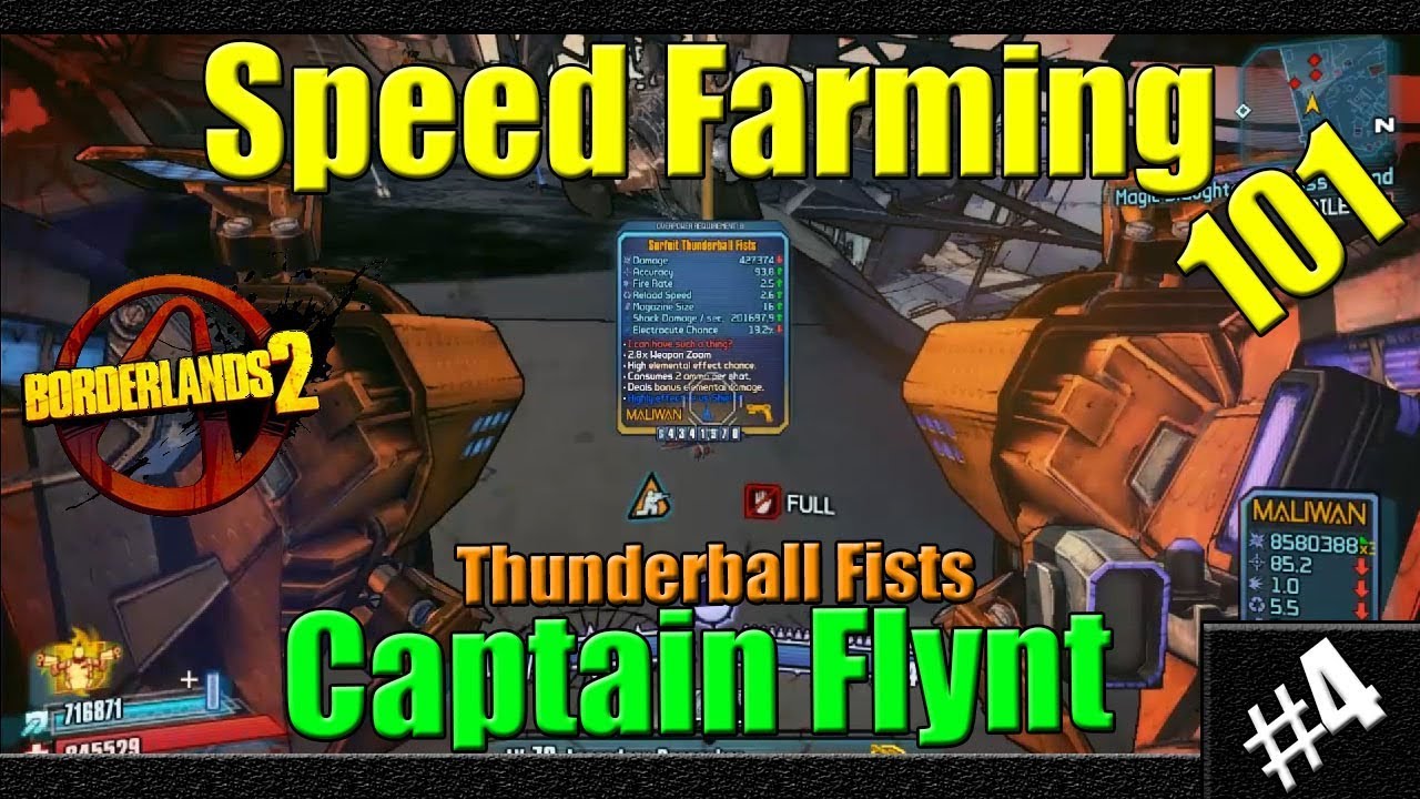 Borderlands 2 | Speed Farming 101 | #4 | Captain Flynt | Fast Farm ...