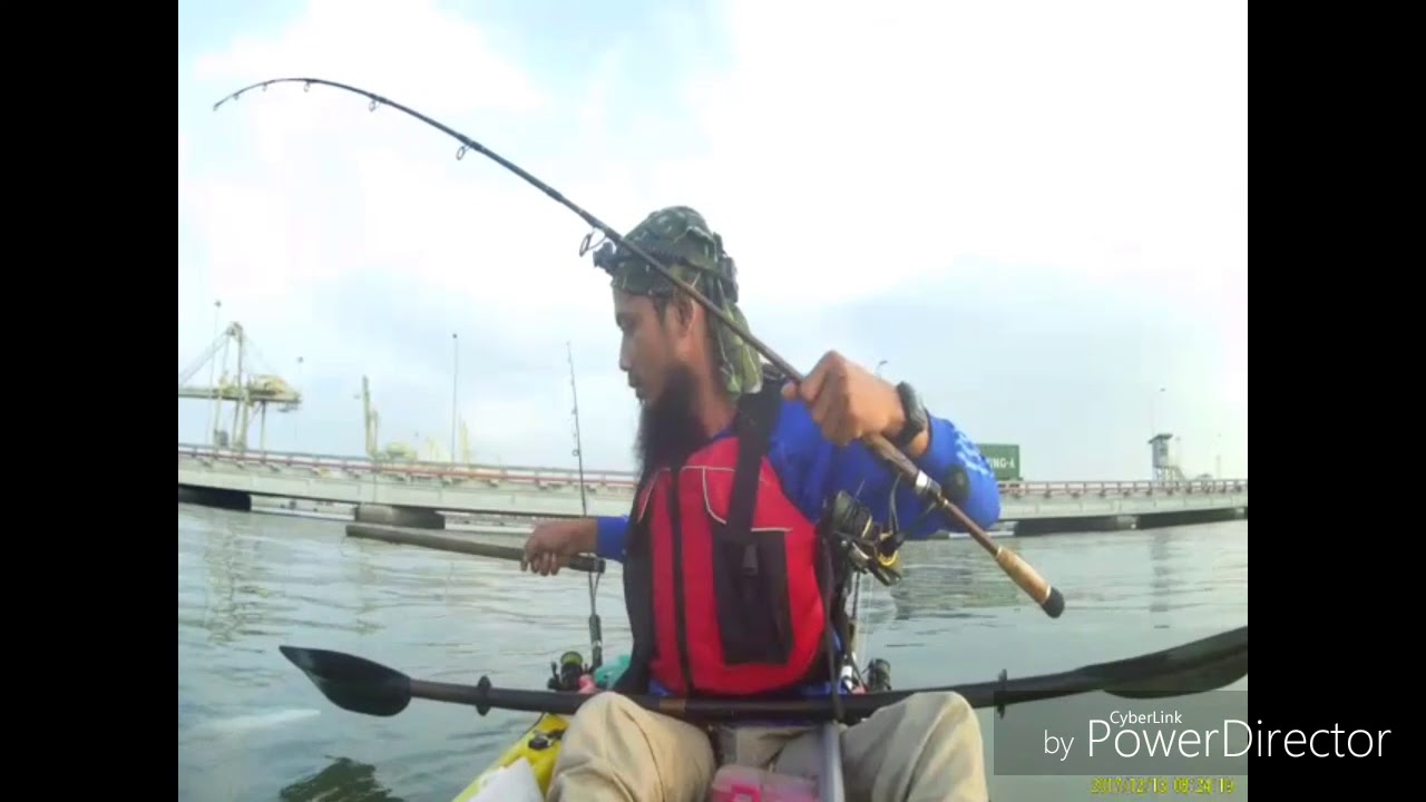 Penang kayak fishing trip solo 8kg drag test - YouTube