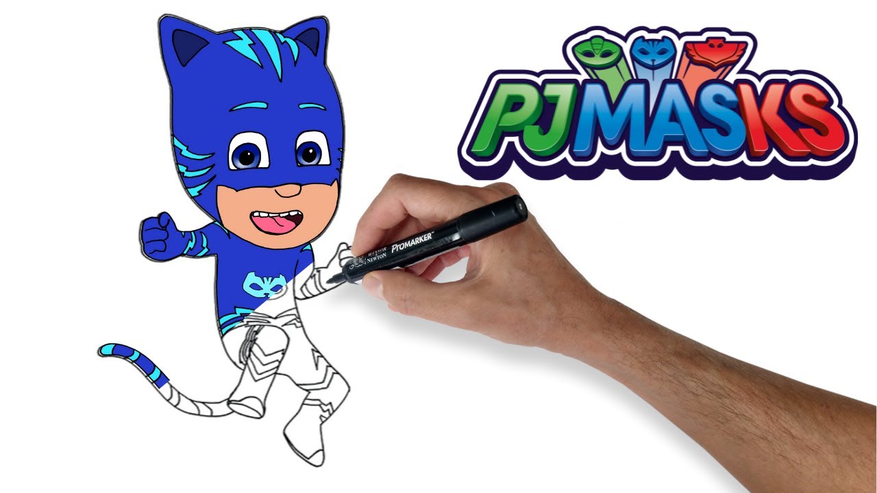 PJ Masks Catboy Connor Drawing and Coloring | Pijamaskeliler Kedi Çocuk ...