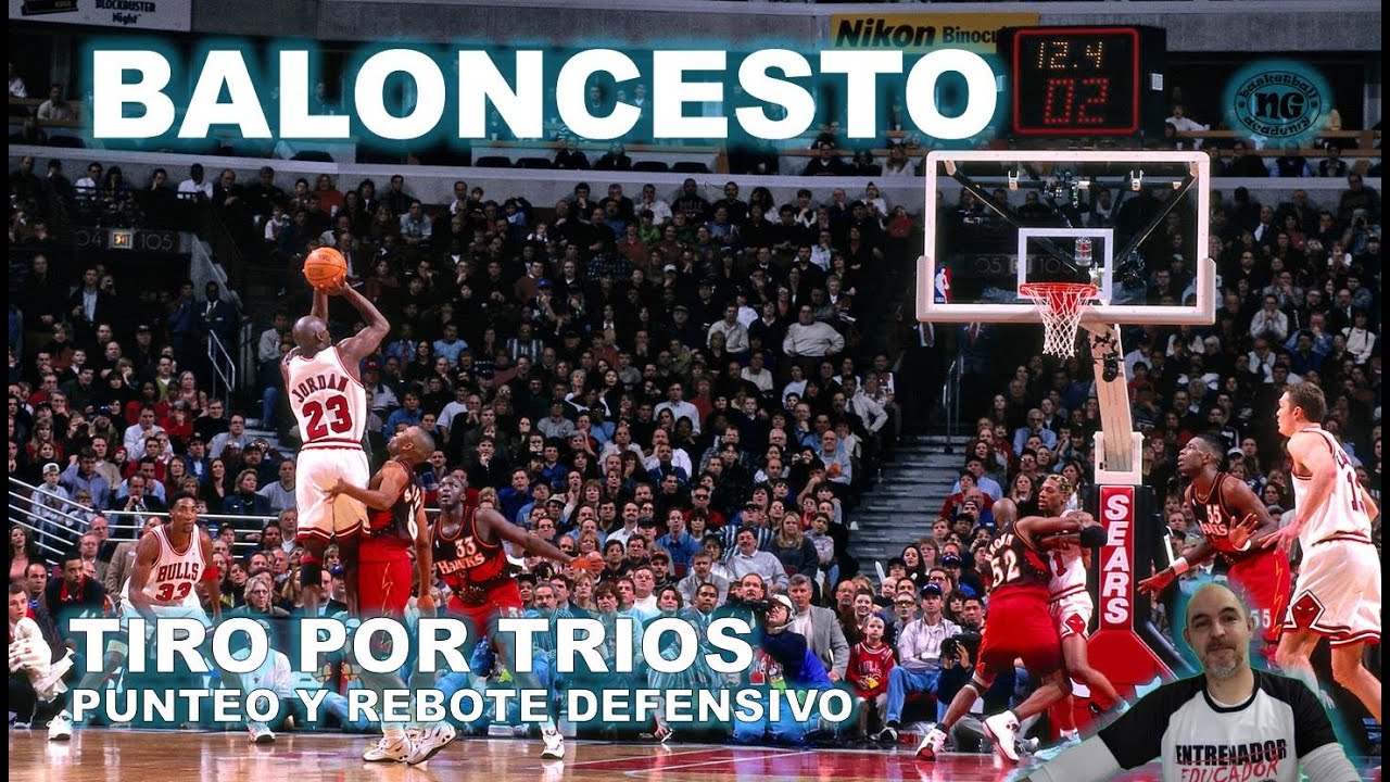 EJERCICIO DE TIRO POR TRIOS Y REBOTE (BALONCESTO) - YouTube