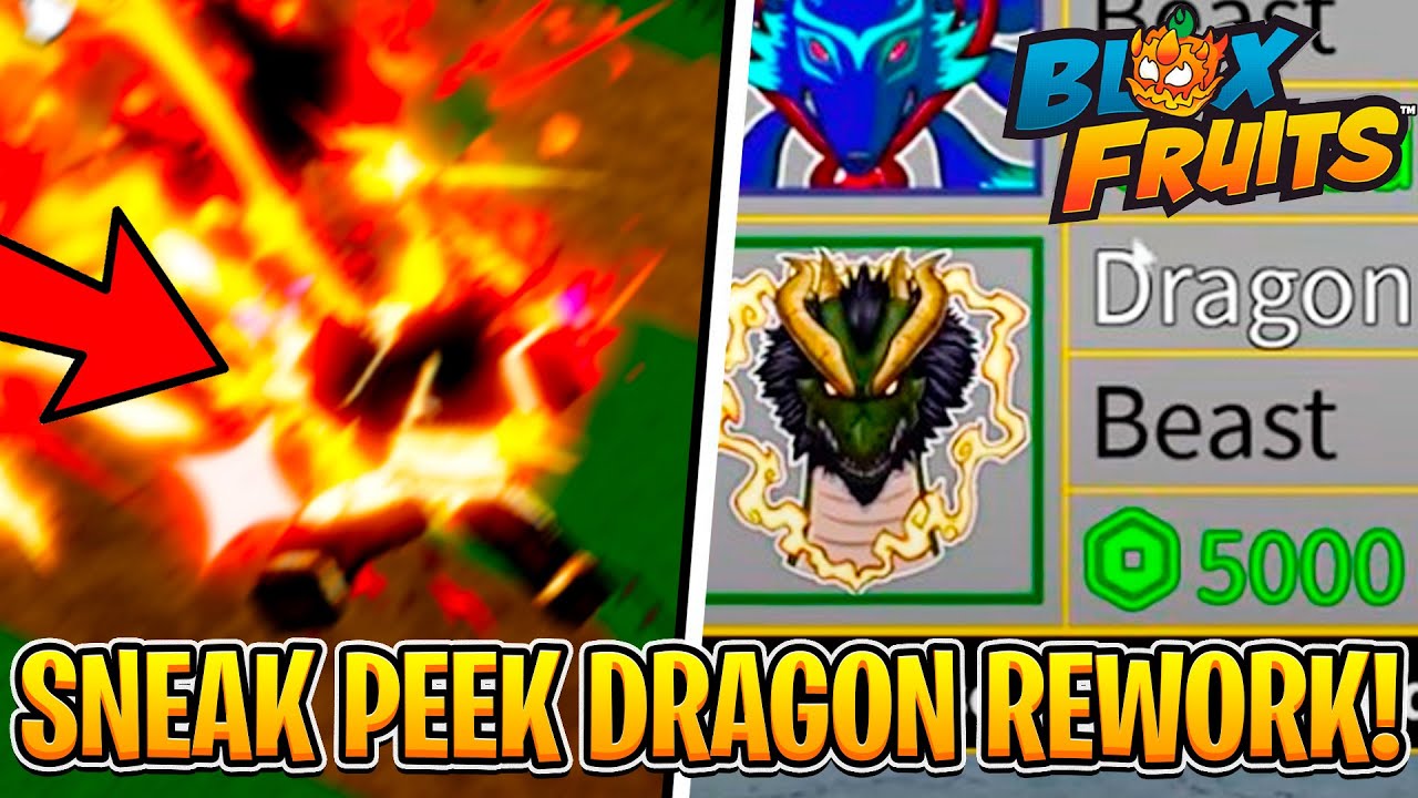 🐉 FINALMENTE! SNEAK PEEK OFICIAL DO REWORK DRAGON do BLOX FRUITS no ...