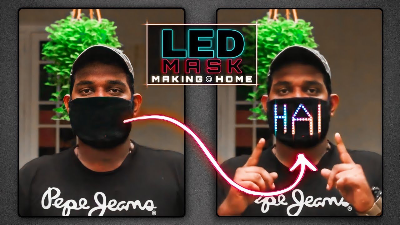 how to make simple LED mask @ home(DIY)😎@M4Techofficial @MasterPiece ...