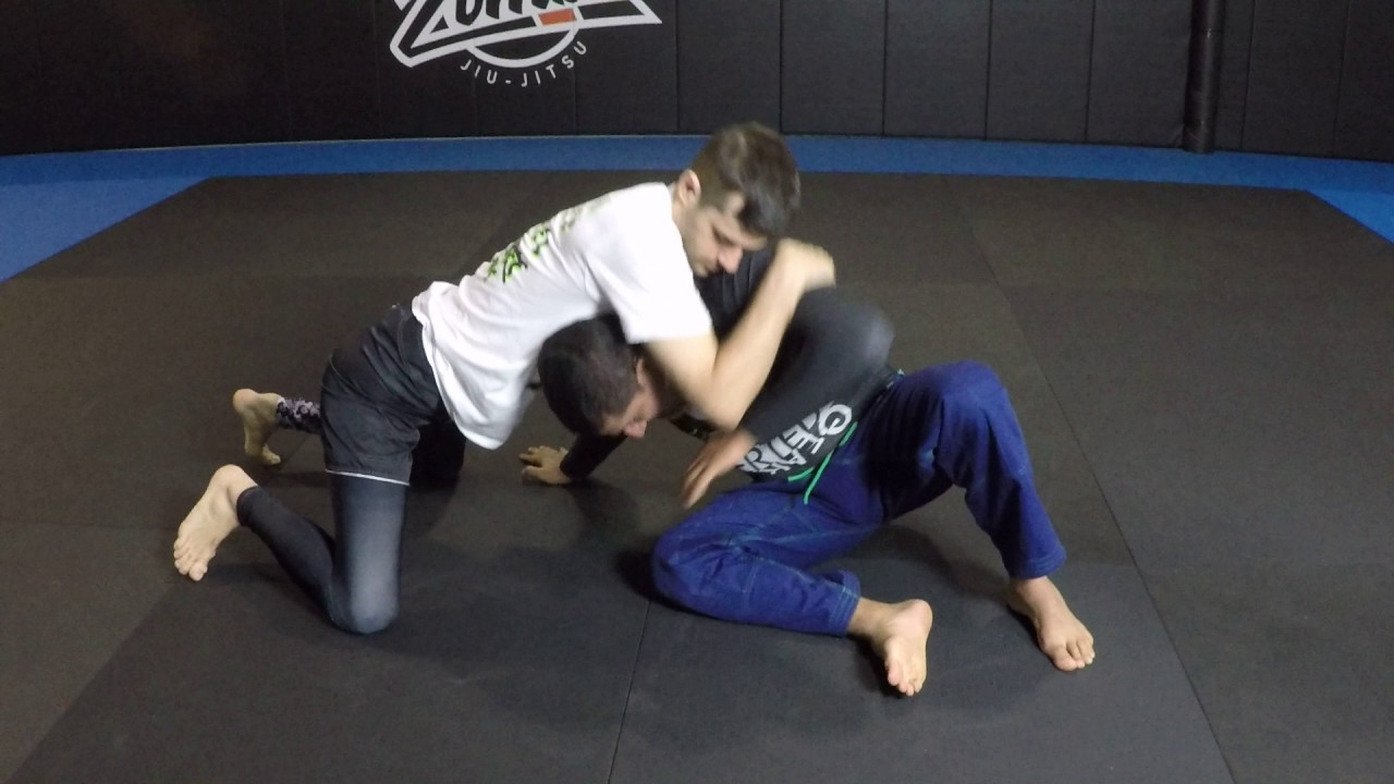 Sit through and sucker drag from front headlock - YouTube