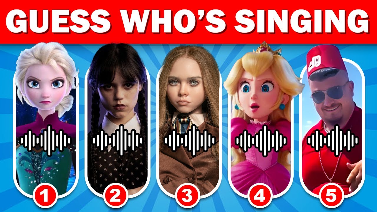 Guess Who Is Singing? | Wednesday, M3gan, Peach, Skibidi Dom Dom Yes ...