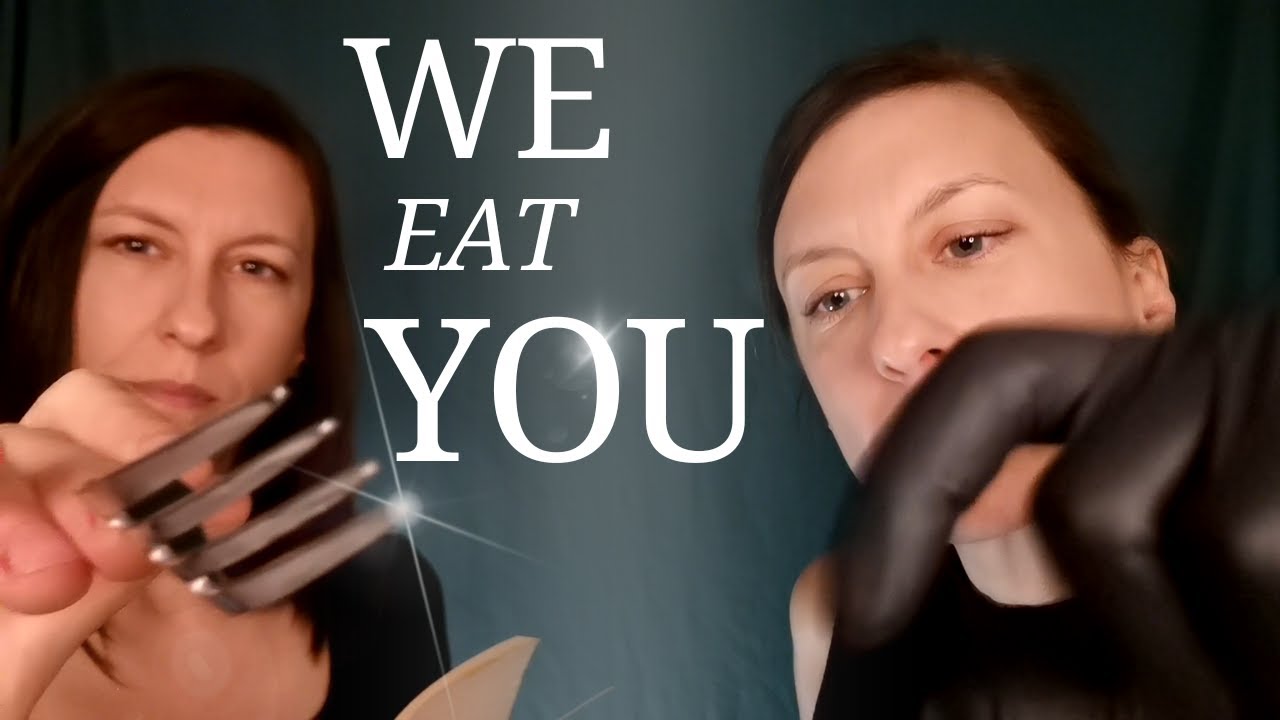 ASMR 🍴 2 Women EAT Your Face at the Same time 🍴 No Talking, just Mouth ...