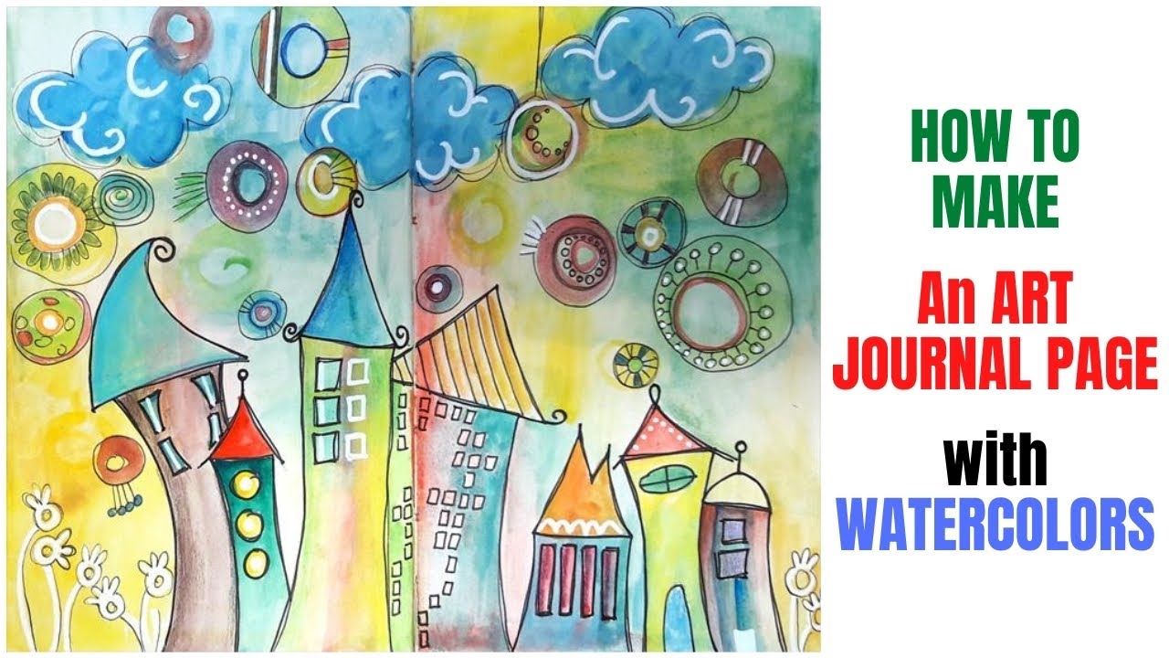 How to Make a Watercolor Art Journal Page - YouTube