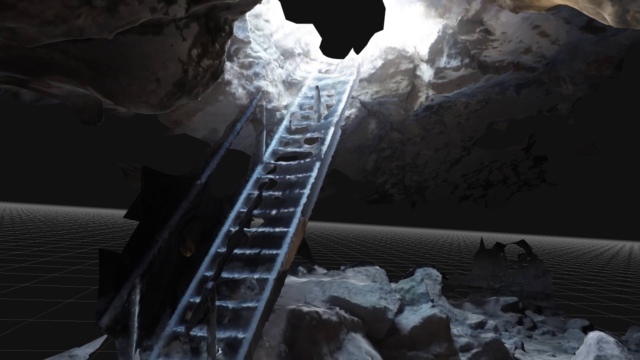 Boyd Cave stairwell model, first try - YouTube