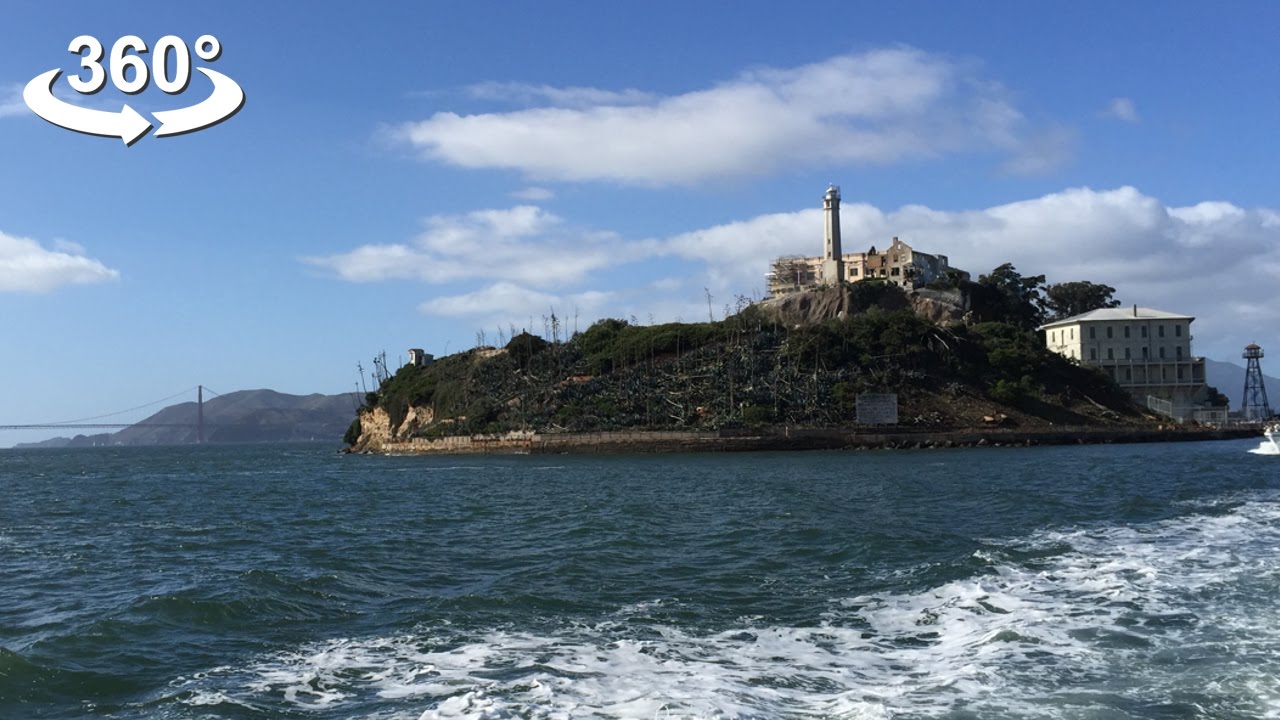 from Alcatraz Island by ferry, VR 360 video - YouTube
