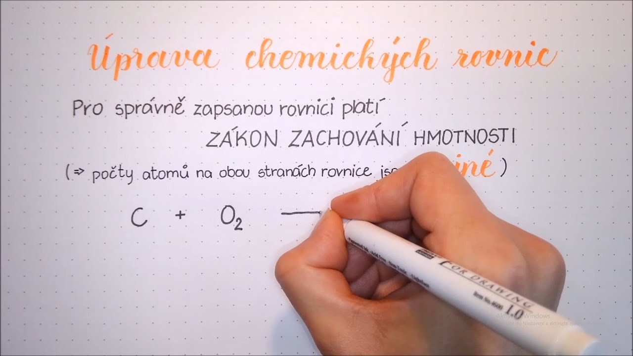 Úpravy chemických rovnic (Vyčíslování chemických rovnic) - YouTube