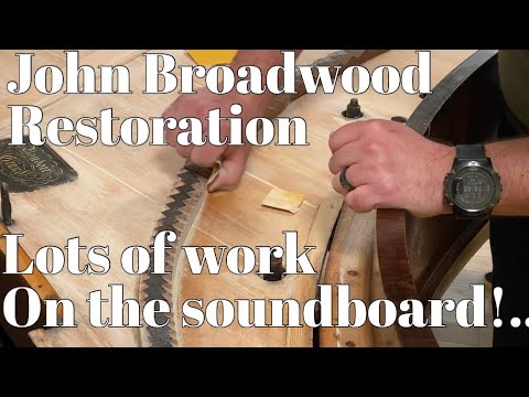 Soundboard crown, shims and finishing / John Broadwood restoration ...
