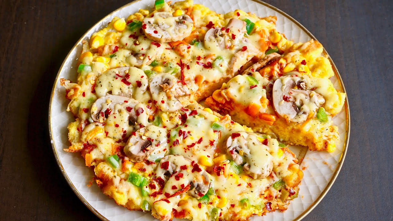 NO DOUGH, NO KNEADING, NO OVEN, LAZY PIZZA FOR LAZY DAYS | BREAKFAST ...
