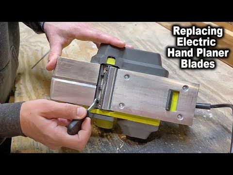 How to Change Ryobi Electric Hand Planer Blades - YouTube