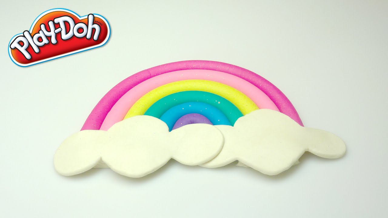 Play-Doh Rainbow Sparkling How to Make Easy Play Dough 반죽놀이 플레이도 - YouTube