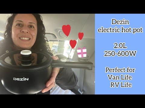 Dezin Electric Hot Pot 2.0L 250-600Watts / RV Life Van Life - YouTube