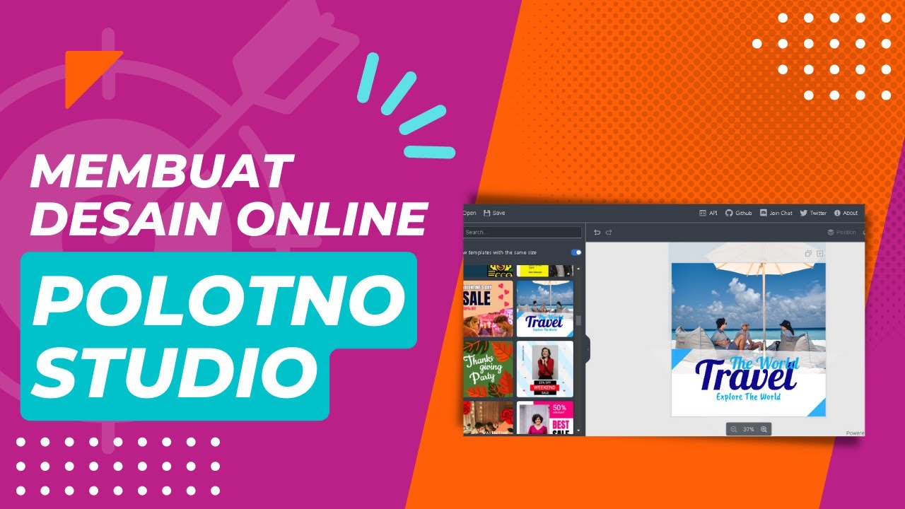 Membuat Desain Online dengan Polotno Studio Tanpa Daftar - YouTube