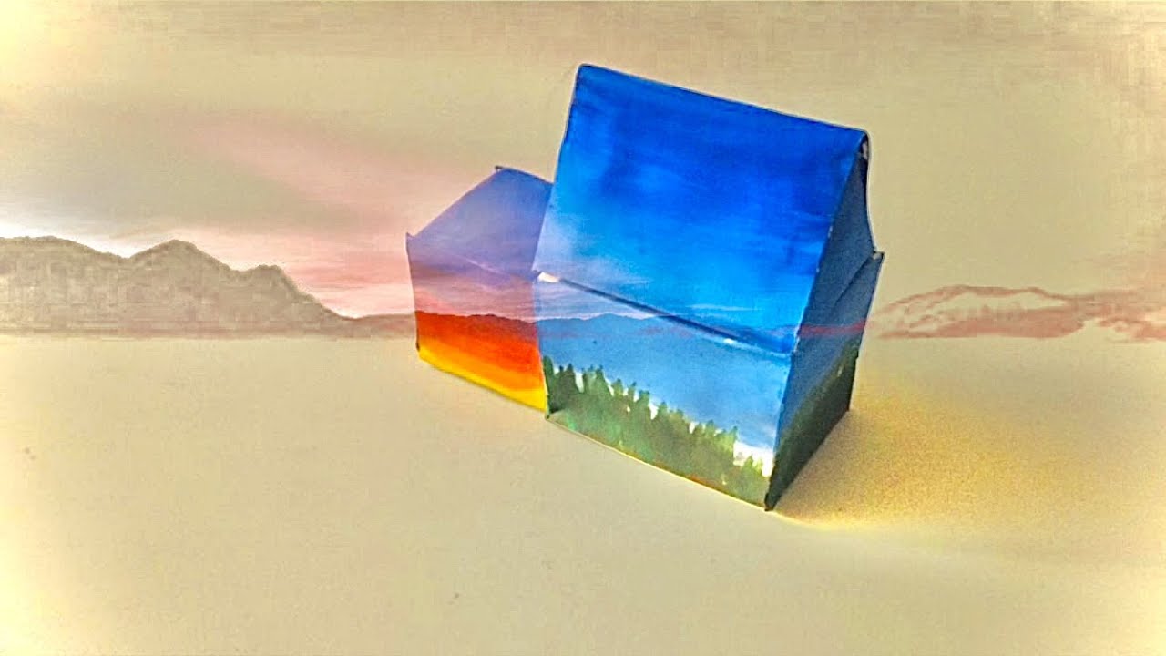 How To Make A Small Paper House Part 1 - YouTube
