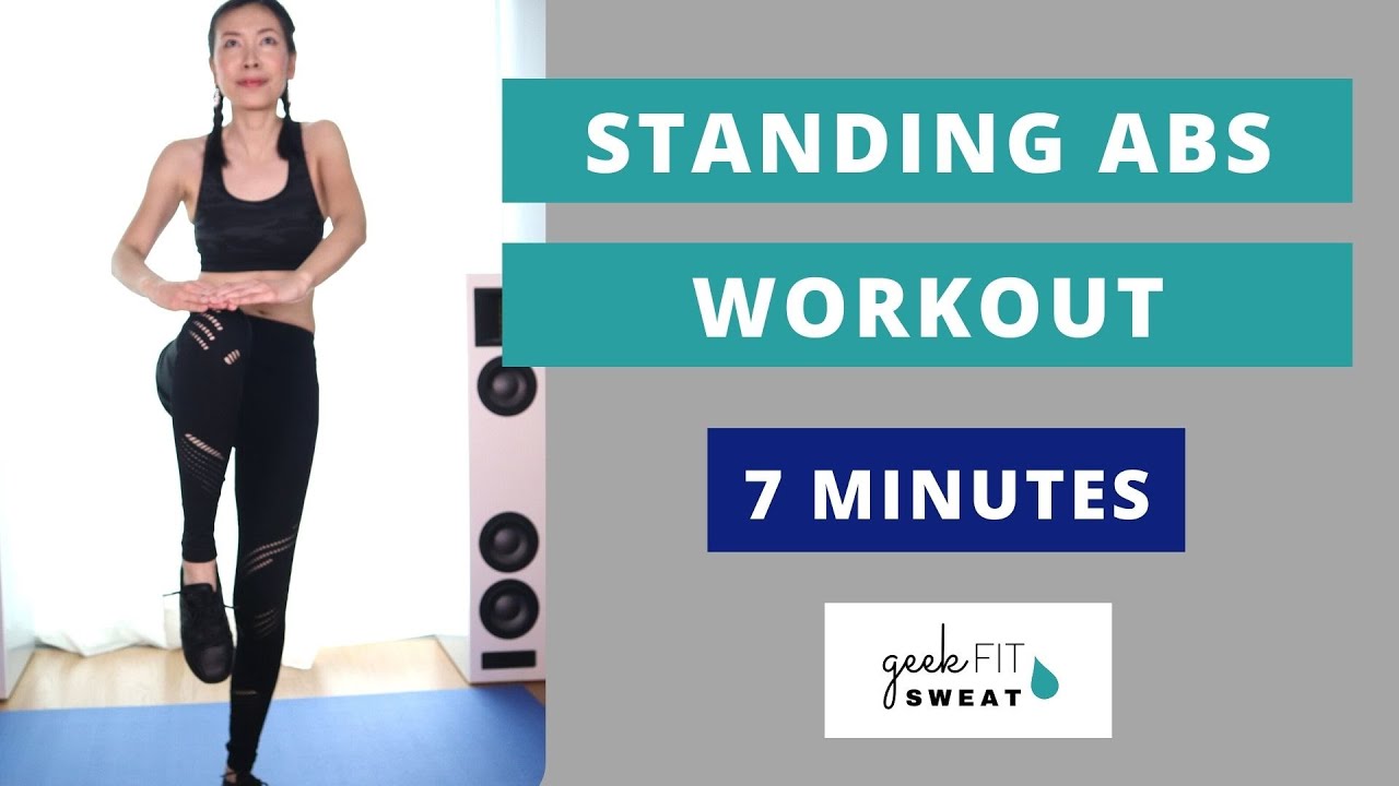 7 Minutes STANDING ABS Workout (No Equipment) - YouTube