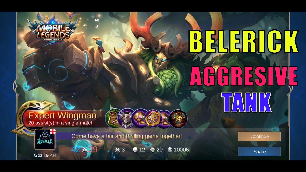 BELERICK Mobile Legends Epic Comeback | Belerick game Play 2020 - YouTube