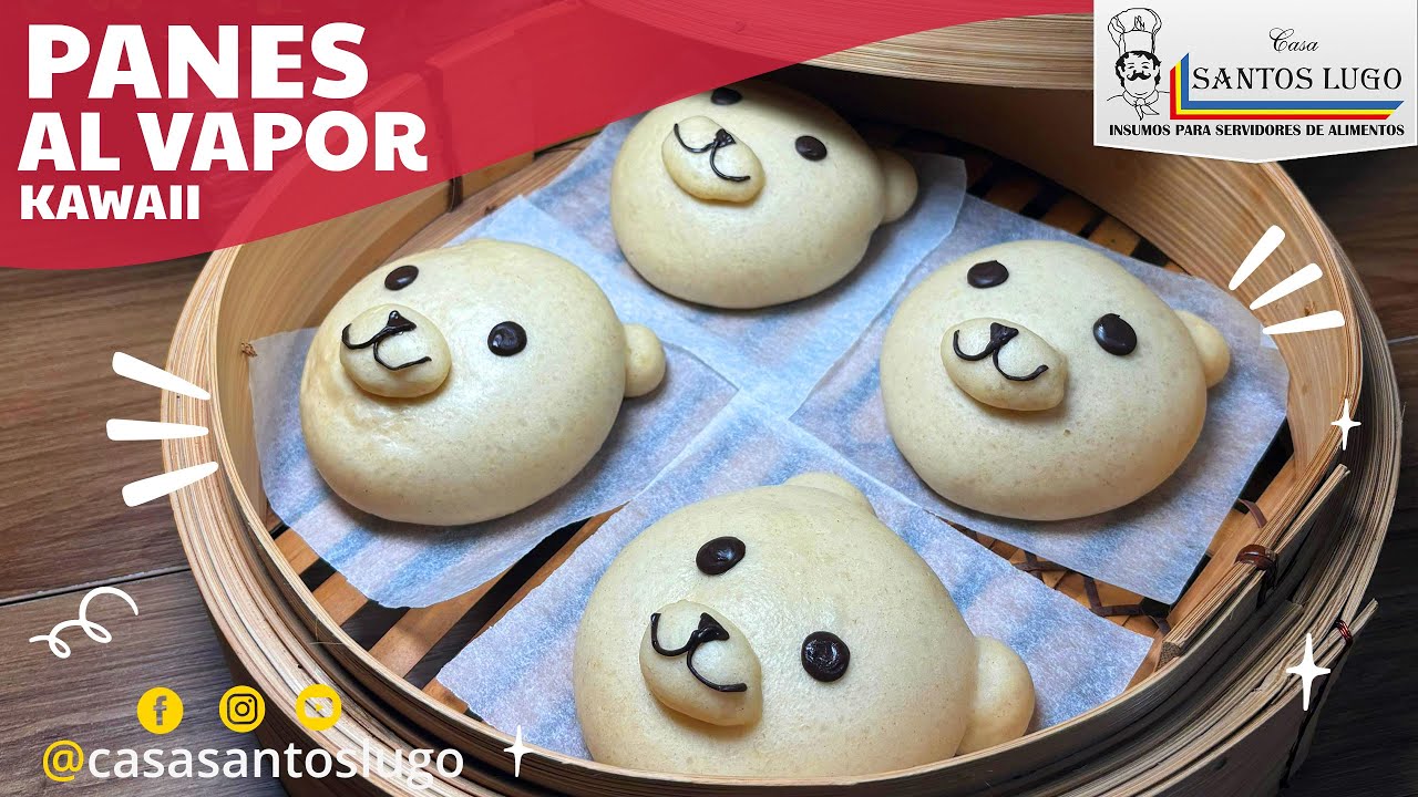 CÓMO HACER PANES AL VAPOR KAWAII ⭐RECETA FÁCIL⭐ - YouTube