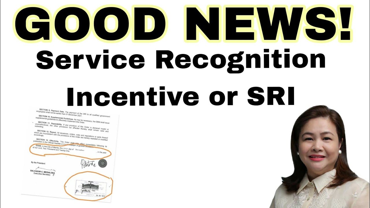 Good news! Service Recognition Incentive or SRI update. - YouTube