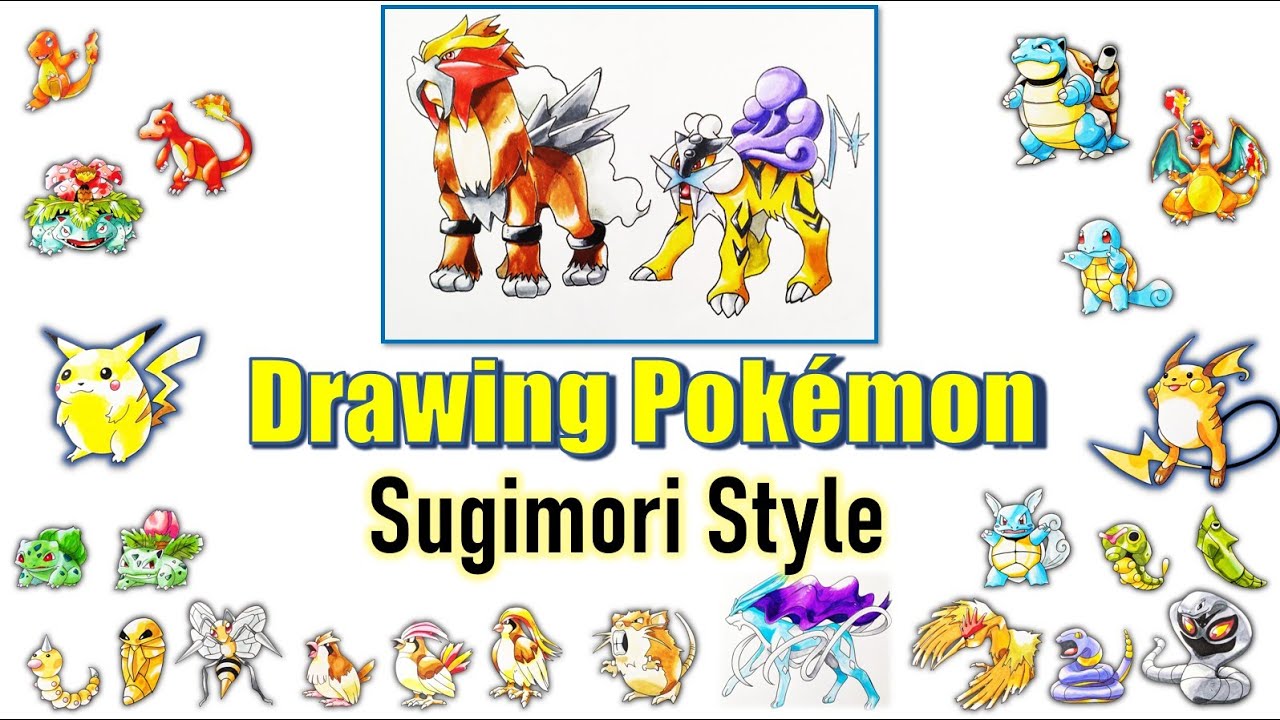 How to Draw Pokémon Entei and Raikou Step-by-Step in Sugimori Artstyle ...