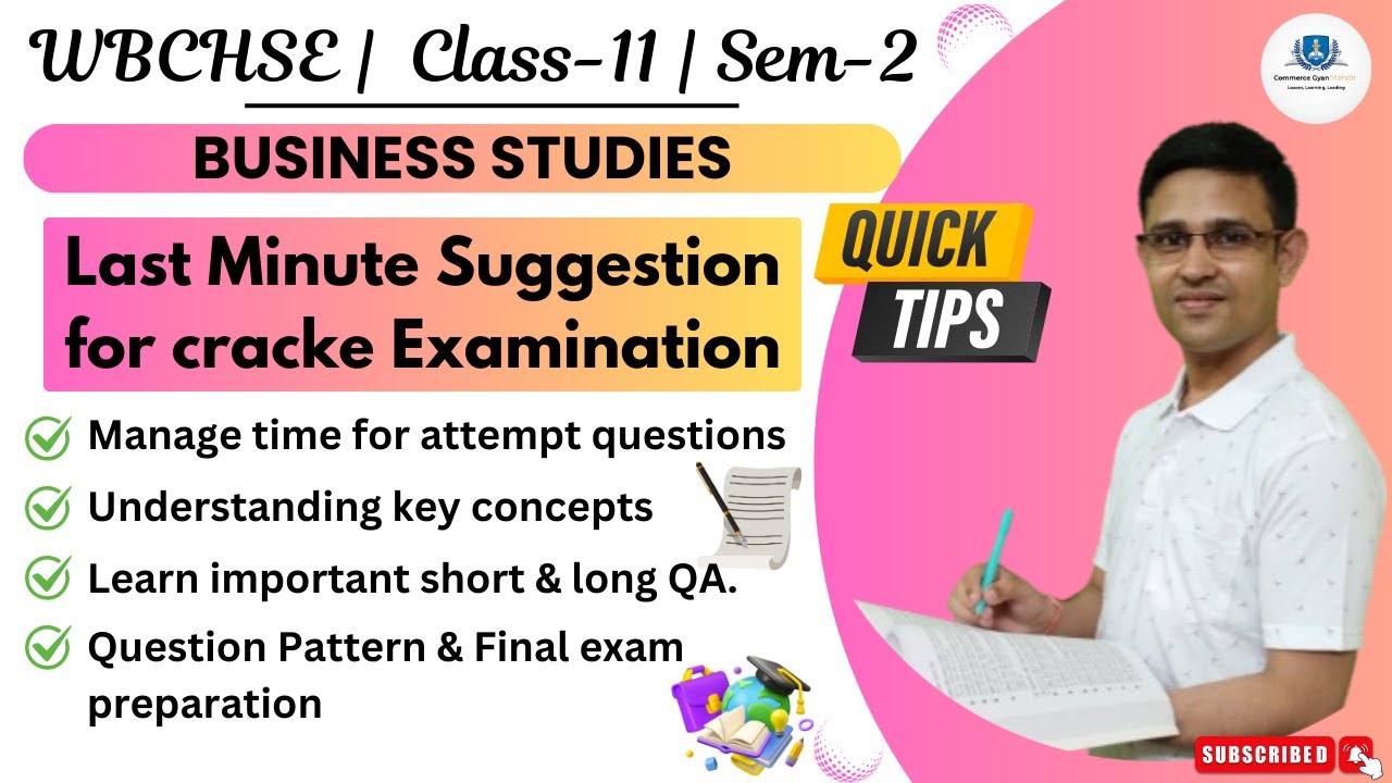 Business Studies | Last minute suggestion | Master class | class-11 ...