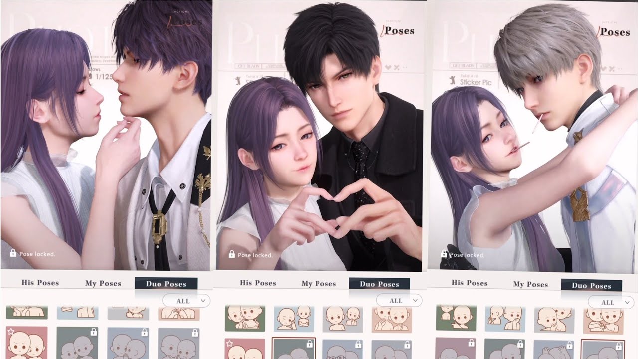 Guide of previewing locked poses for photo booth - Love and Deepspace 恋 ...