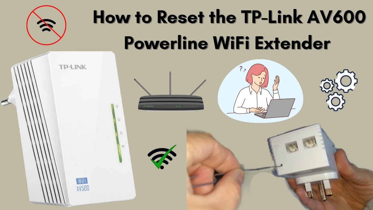 How to Reset the TP-Link AV600 Powerline WiFi Extender - YouTube