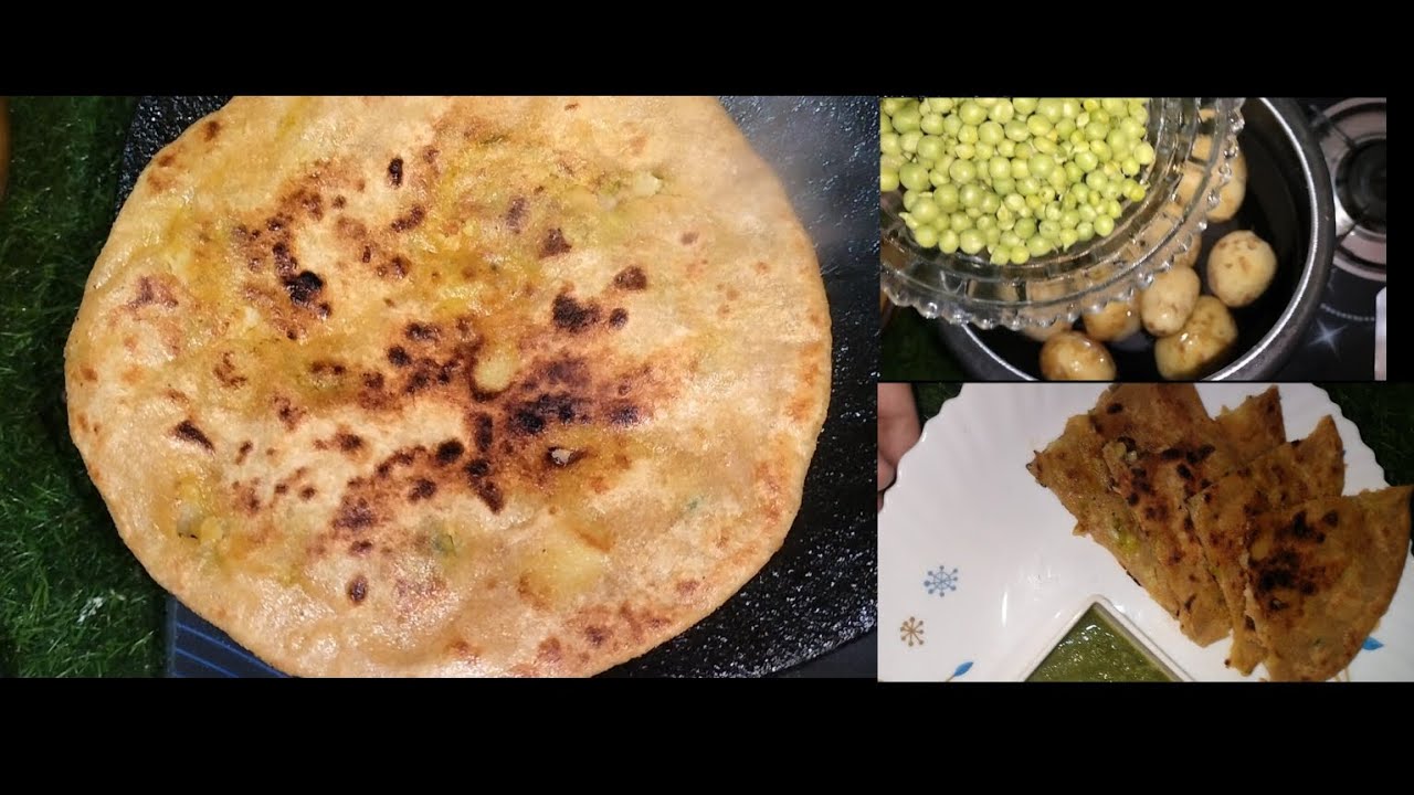 Aloo Matar Paratha♥️|हरी मटर आलू का परांठा|Aloo matar stuffed paratha ...