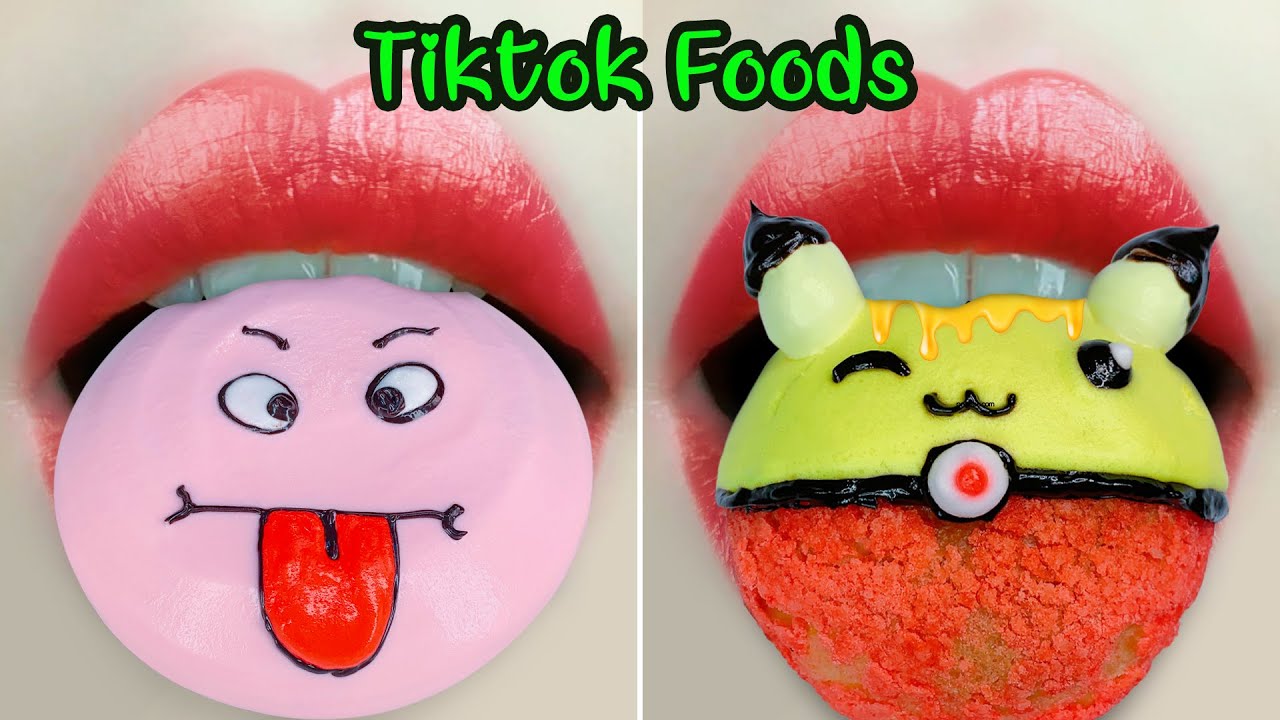 ASMR Eating Food With Emoji Challenge - Desserts - Tiktok Foods - YouTube