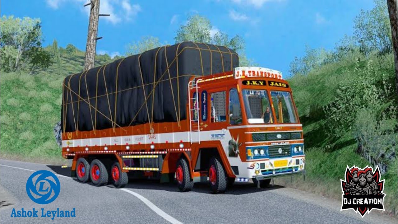 ASHOK LEYLAND Test Driving the Ashok Leyland 14 Wheeler Truck mod for ...