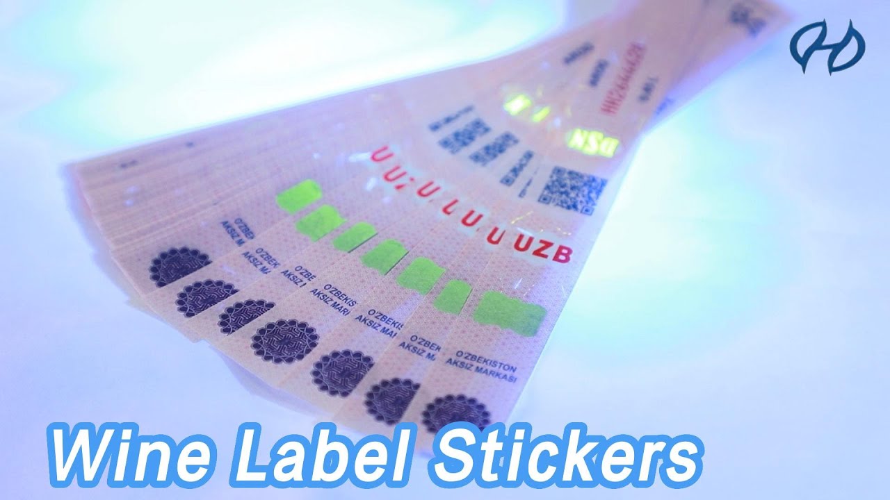 Custom Wine Label Stickers Holographic Anti Counterfeit For Brand ...