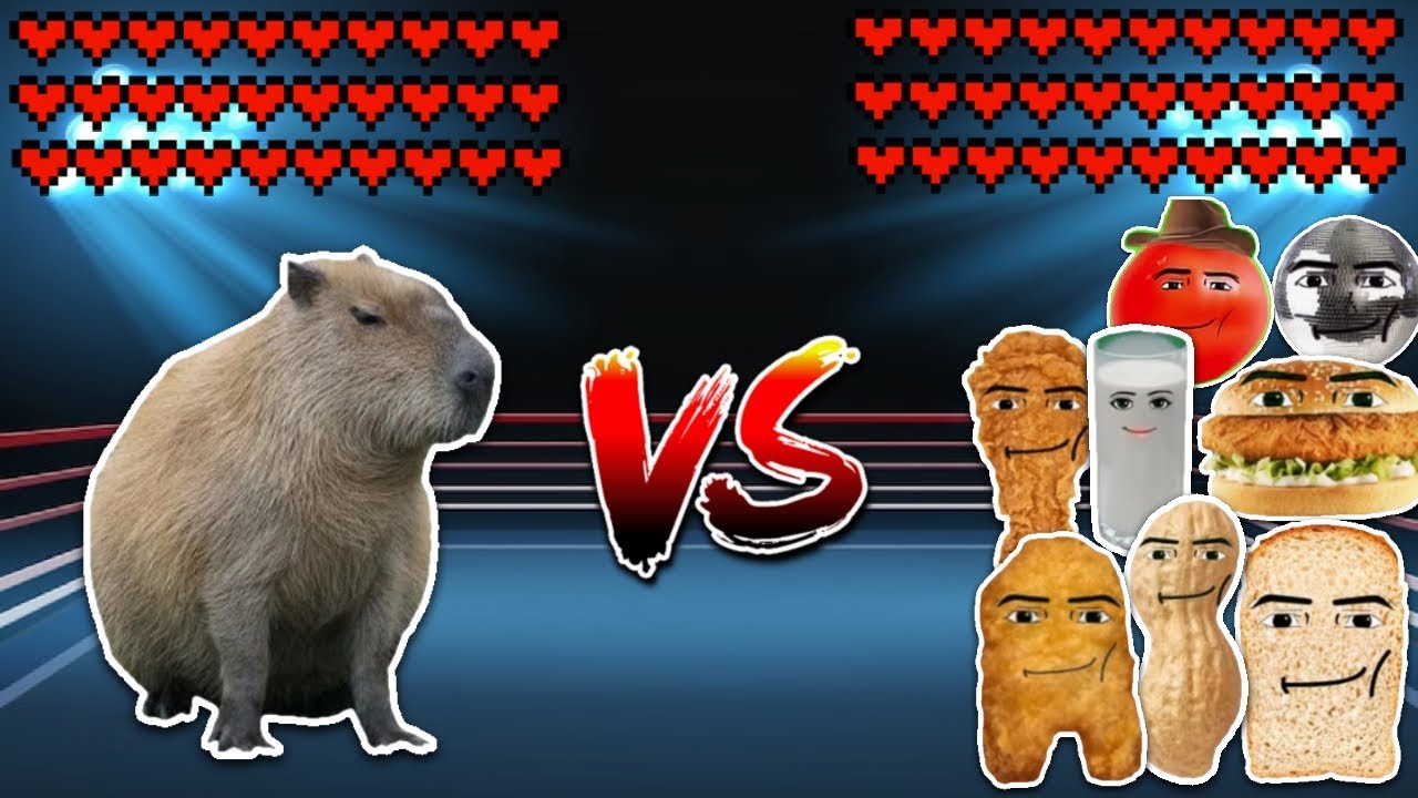 Giant Capybara vs 10 Gegagedigedagedago! Meme battle - YouTube