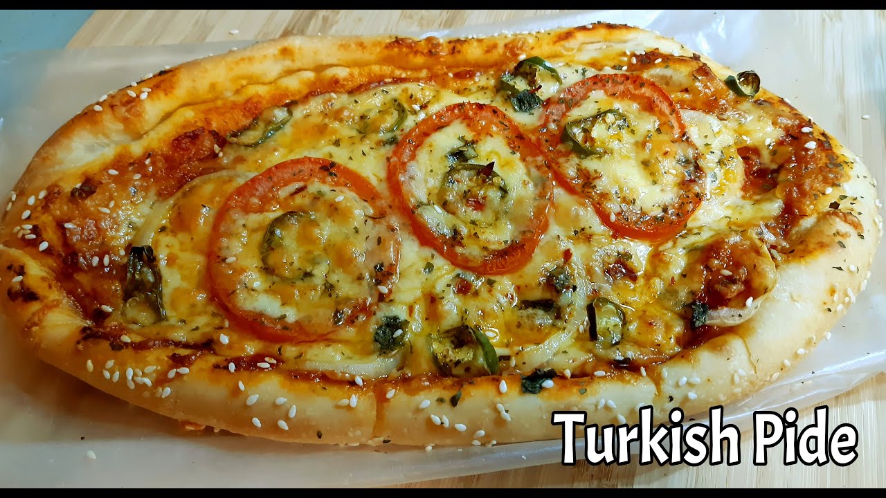 Turkish Pizza Recipe | Turkish Pide | Vegetarian Pide | by Delhi ...