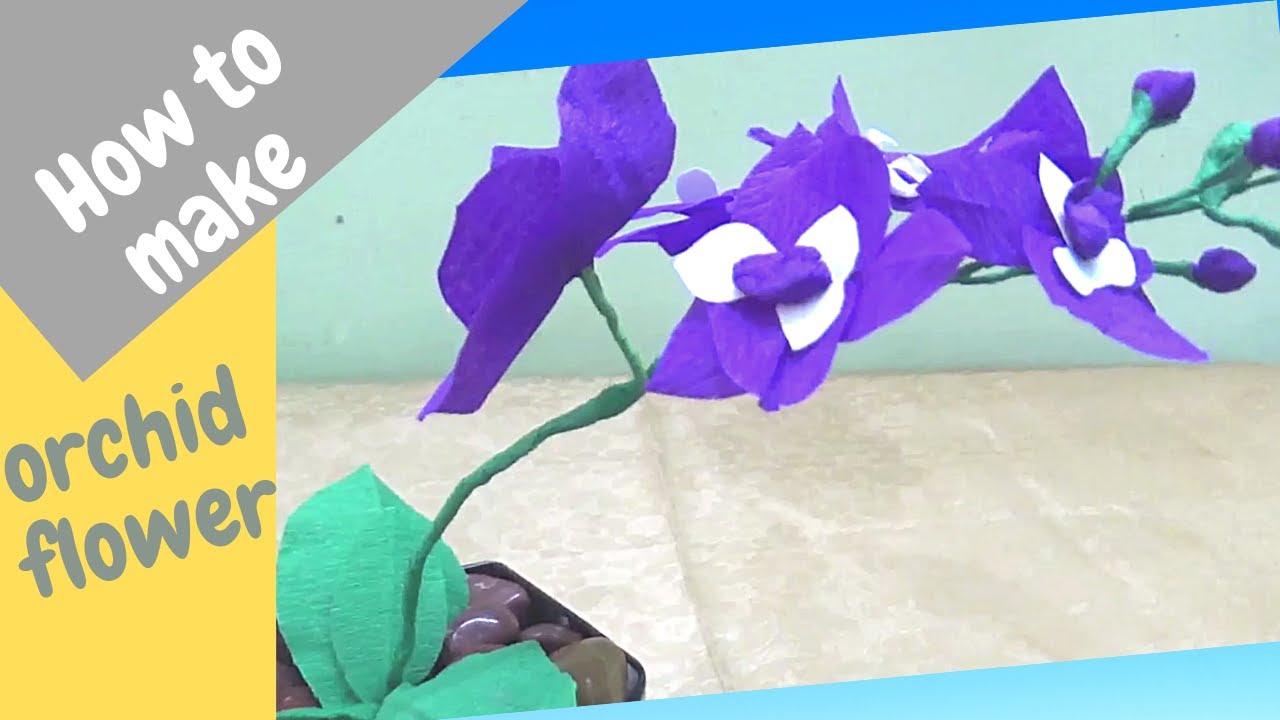How to make orchid flower - YouTube