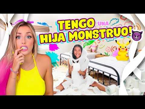 24 HORAS siendo PAPÁS de un MONSTRUO !! 😱🏡  | Katie Angel