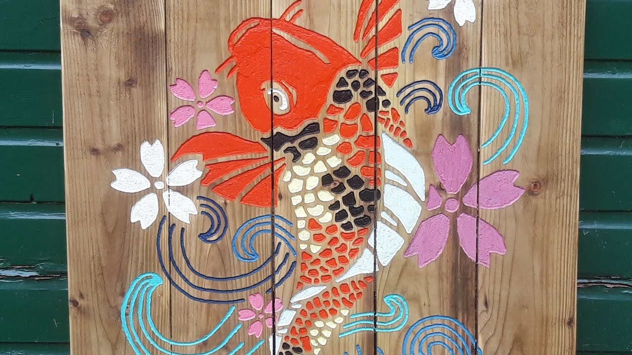 Koi carp made with a Router,dremel. - YouTube